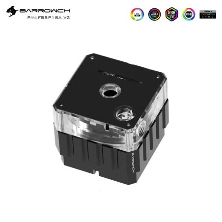 Barrowch Pompe D5 PWM 18W 'Black Armor' - Noir/Plexi (FBSP18A V2)