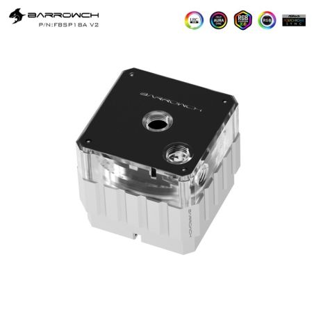 Barrowch Pompe D5 PWM 18W 'Black Armor' - Noir/Plexi (FBSP18A V2)