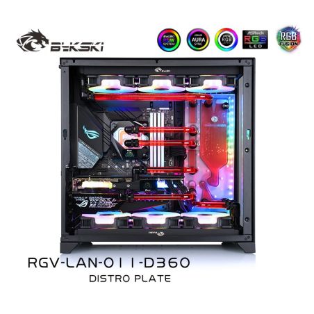 Bykski Distro Plate pour boîtier LIAN LI O11 Dynamic (RGV-LAN-O11-D360 ...